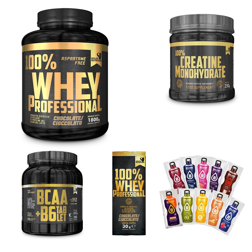 100% Whey Professional 1,8 kg proteine siero + Bcaa + Creatina Gold’s ...